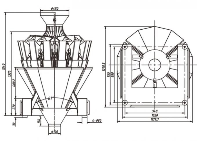 Multihead Anchovy Fish Weigher Automatic 14 Head